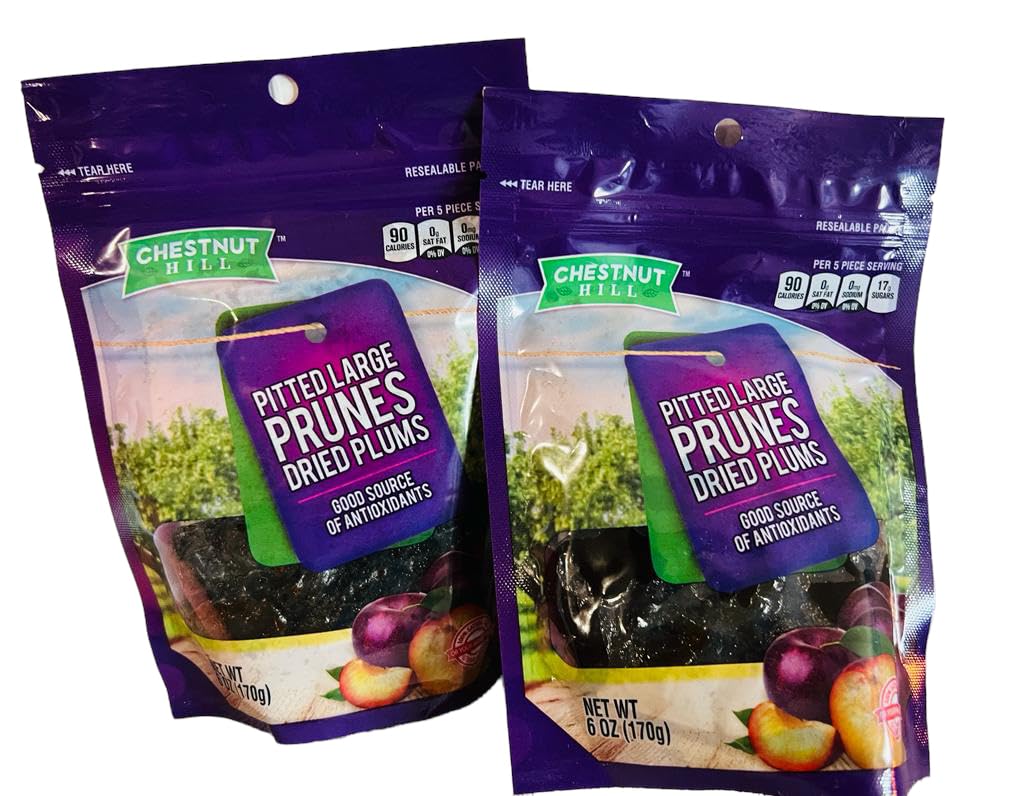 Amazon.com: (2) 6 Oz bags Chestnut Hill Pitted Large Dried Prunes ...