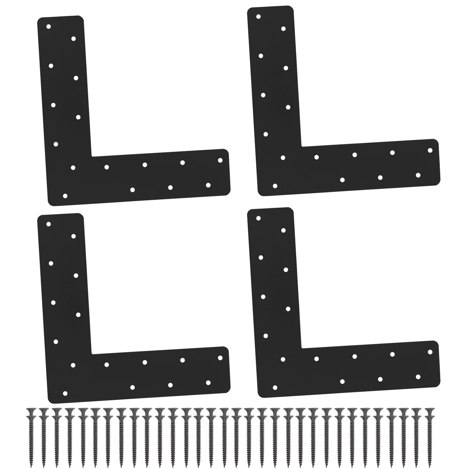 Amazon.com: XIHUWZ 4 Pcs L Shape Flat Bracket. 11.8"x 11.8" Mending ...