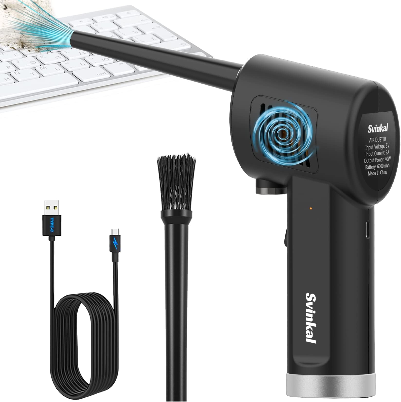 Amazon.com: Svinkal Air Duster, Handheld Cordless Air Duster, Air ...