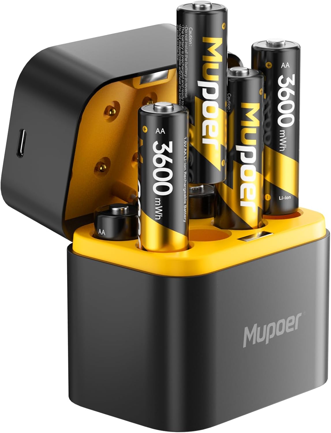 Amazon.com: Mupoer Rechargeable Lithium Batteries AA 8-Pack with ...