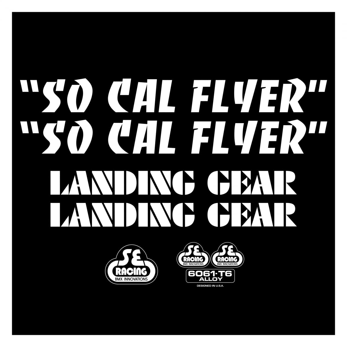 Amazon.com : SE Bikes So Cal Flyer Decal Set Null White : Sports & Outdoors