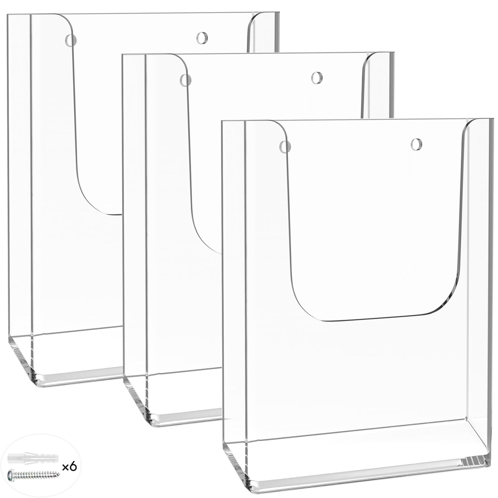 Snapklik.com : KTRIO Acrylic Brochure Holder Wall Mount 8.5 X 11