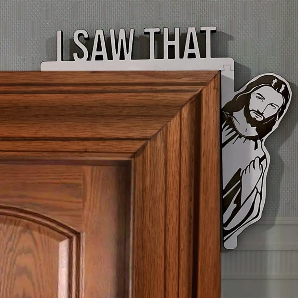 Snapklik.com : Jesus Door Frame Sign Decoration, "I SAW THAT" Jesus ...