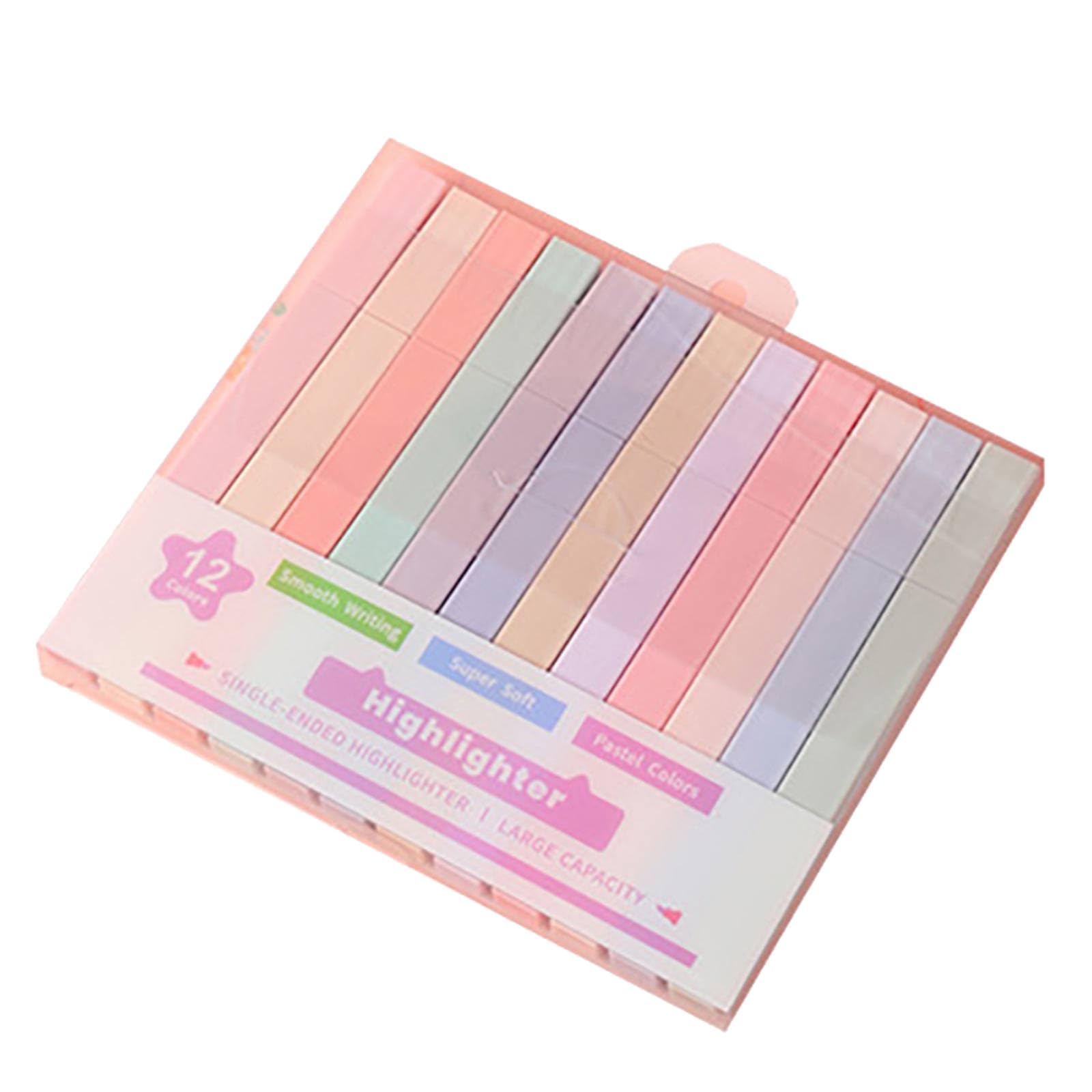 Amazon.com : BILIKEYU 12pcs Highlighters Aesthetic Pastel Highlighter ...