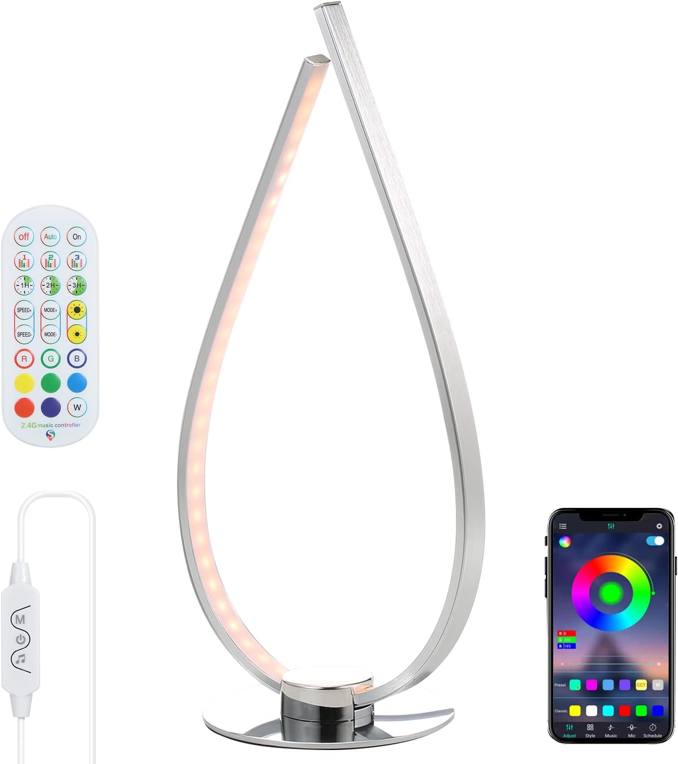 ALANTOP Smart Desk Lamp 2 Pack with WiFi APP Control Compatible with ...