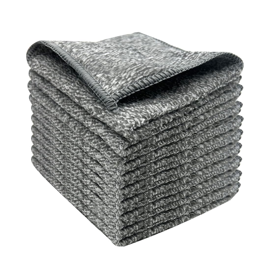 Amazon.com: PaWuKi Kitchen Dish Cloths (10 x 10 Inches, Grey, 10 Pack ...