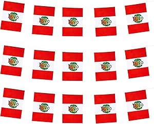 Amazon.com : Peru Flag Peruvian Flag, Small String Peru Flags Mini ...
