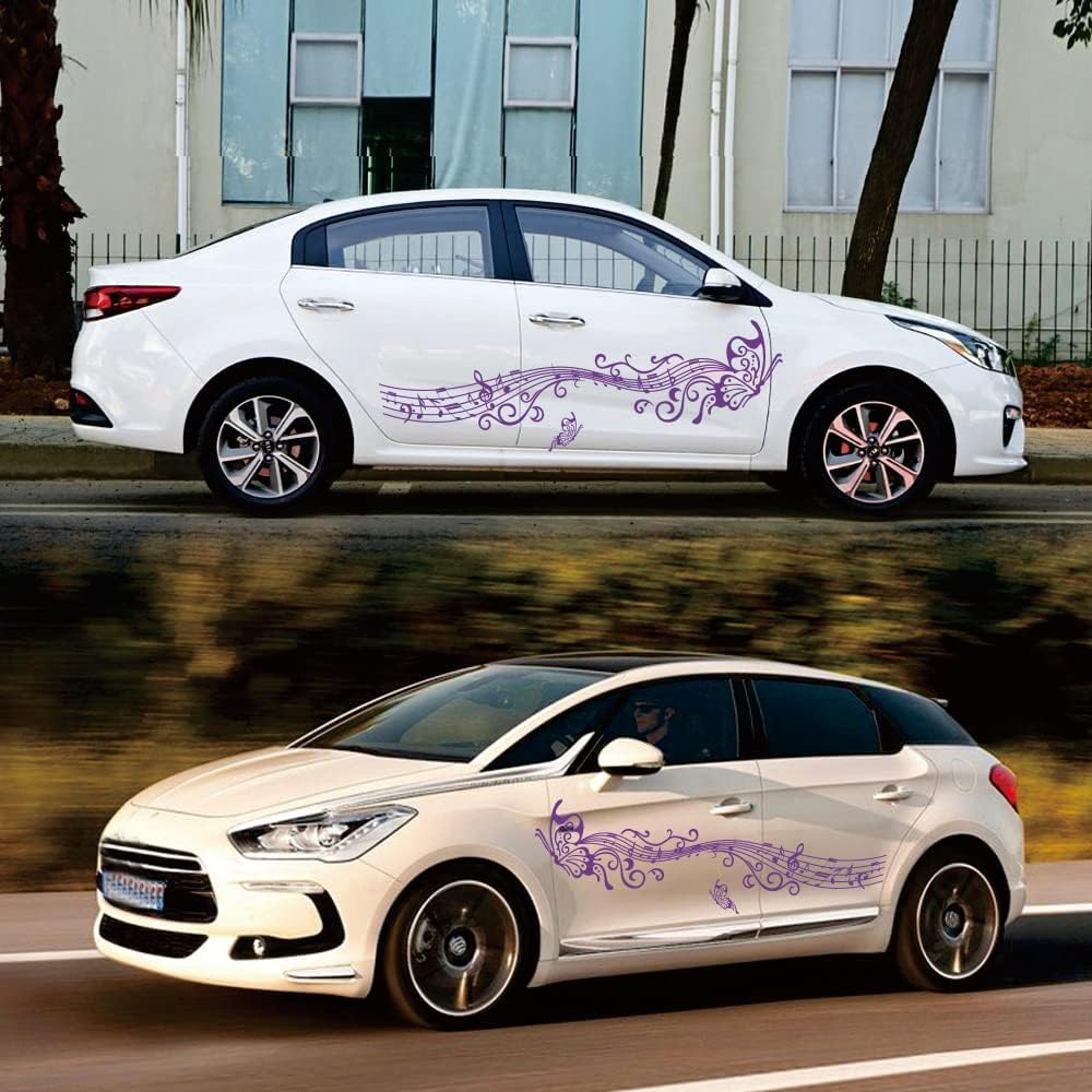 Amazon.com - SZSS-CAR DIY Racing Vinyl Butterfly Musical Note Sticker ...
