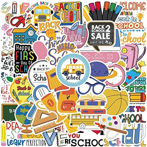 Amazon.com: Cute Back to School Stickers for Kids, 50PCS First Day of ...