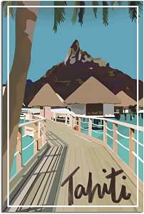 Amazon.com: JAYWIS Tahiti French Polynesia Posters Vintage Travel ...