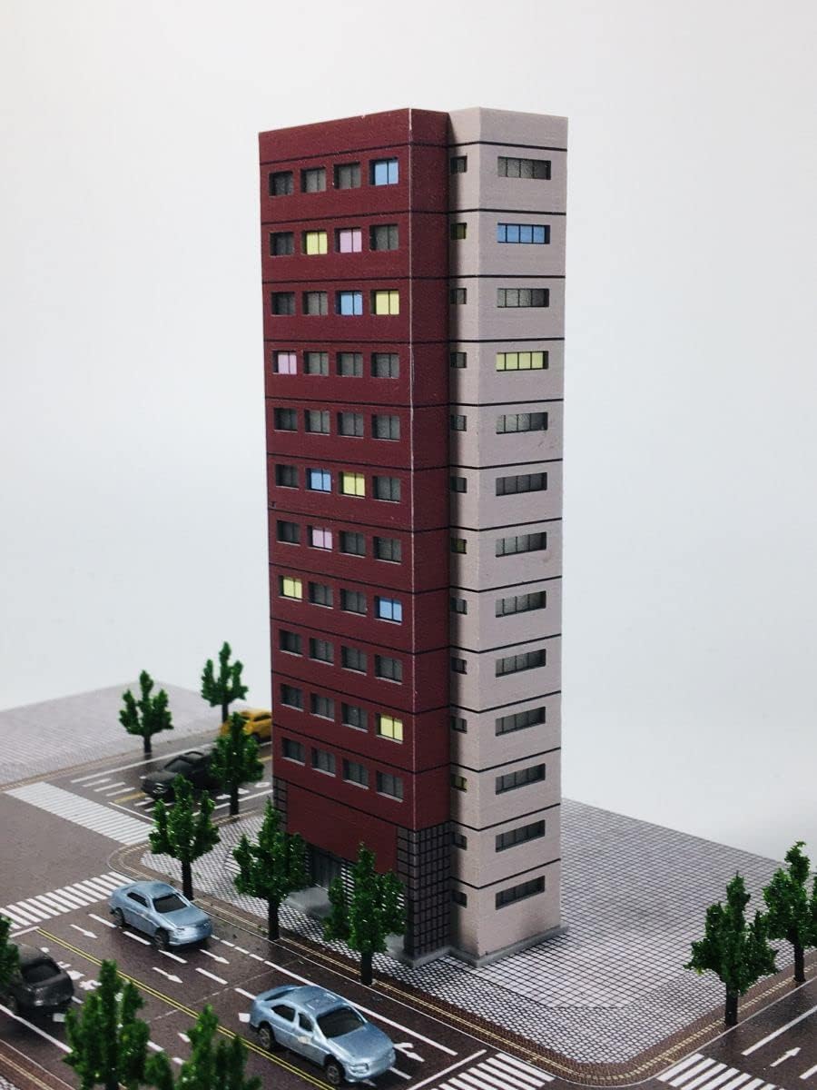 Amazon.com: Z Scale Modern City Colorful Assembled high-Rise Building ...