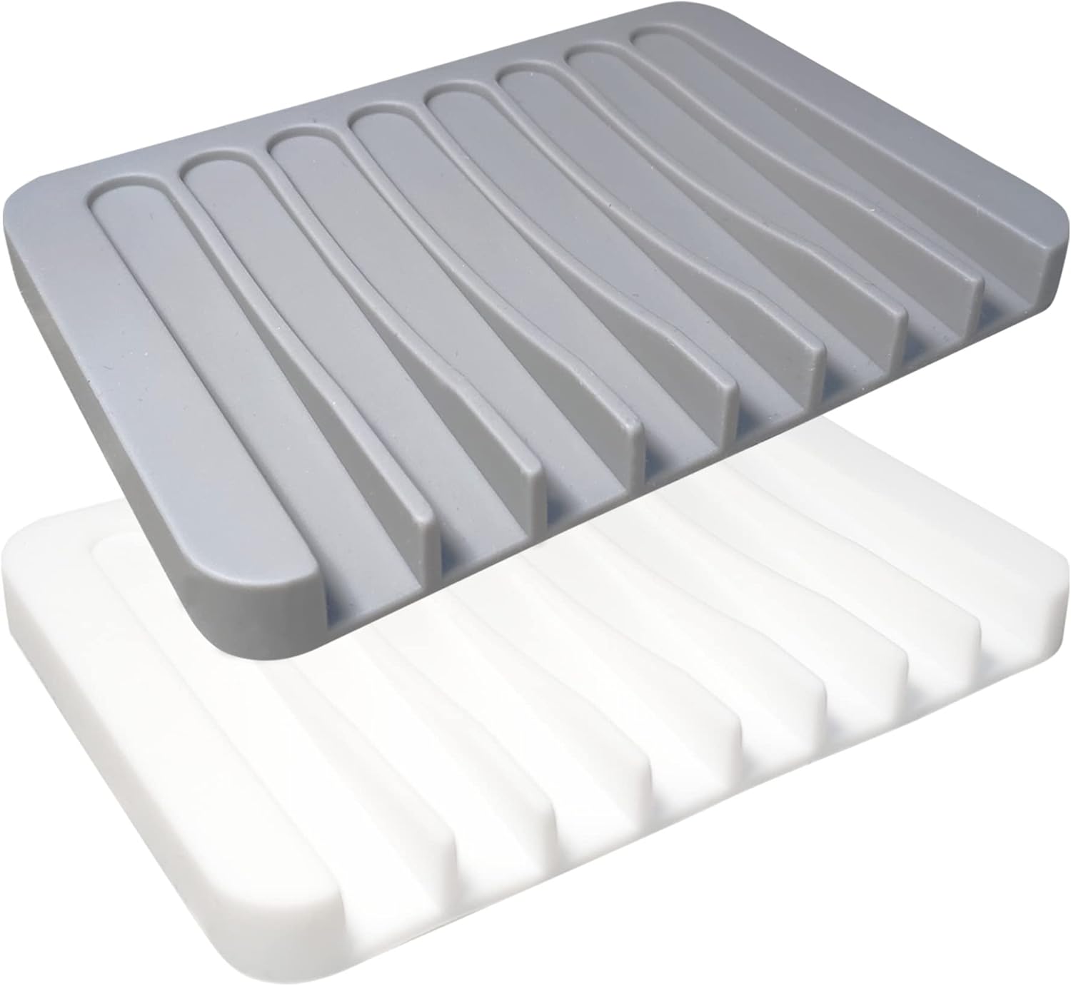 2 Pack Silicone Soap Dish, Soap Holder Soap Save for Bathroom, Kitchen ...