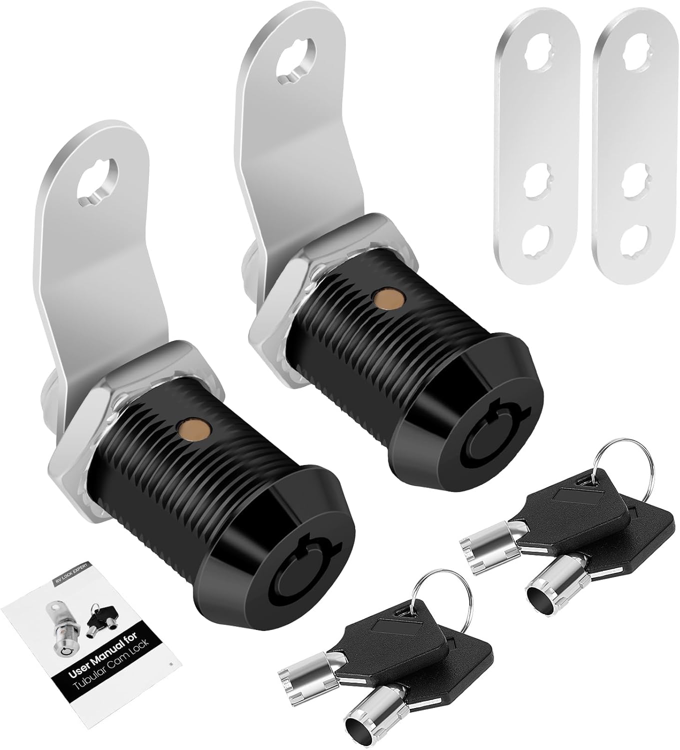 2 Pack Cabinet Lock with Keys, 7/8" RV Storage Locks Keyed Alike, RV ...
