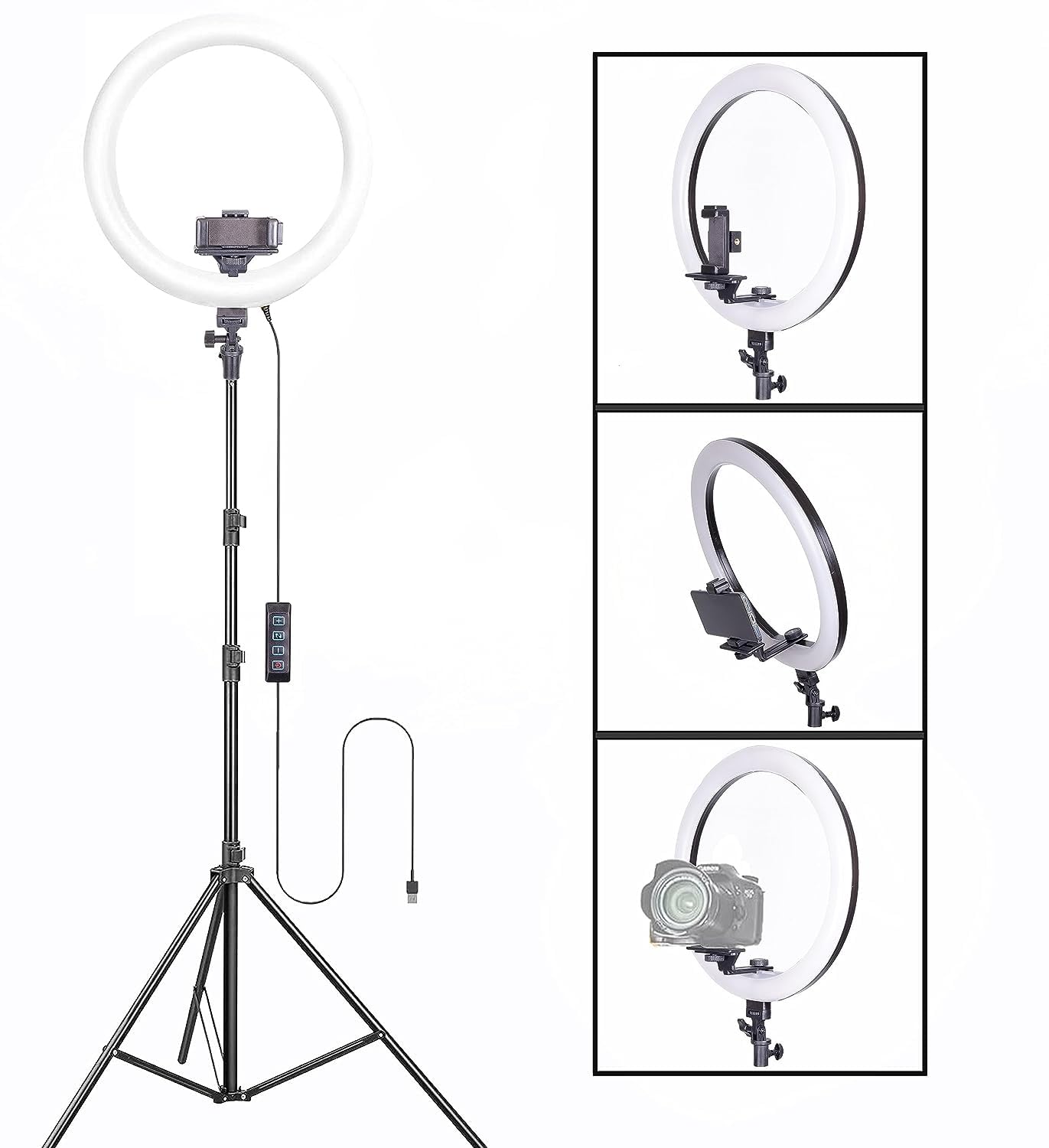 Buy Osaka® 14Inch Professional LED Ring Light 15W Dimmable Extra Bright ...