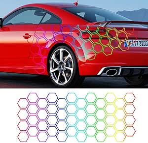 Amazon.com - Car Decals, 78.74'' x 17.32'' PVC Graphics Honeycomb ...
