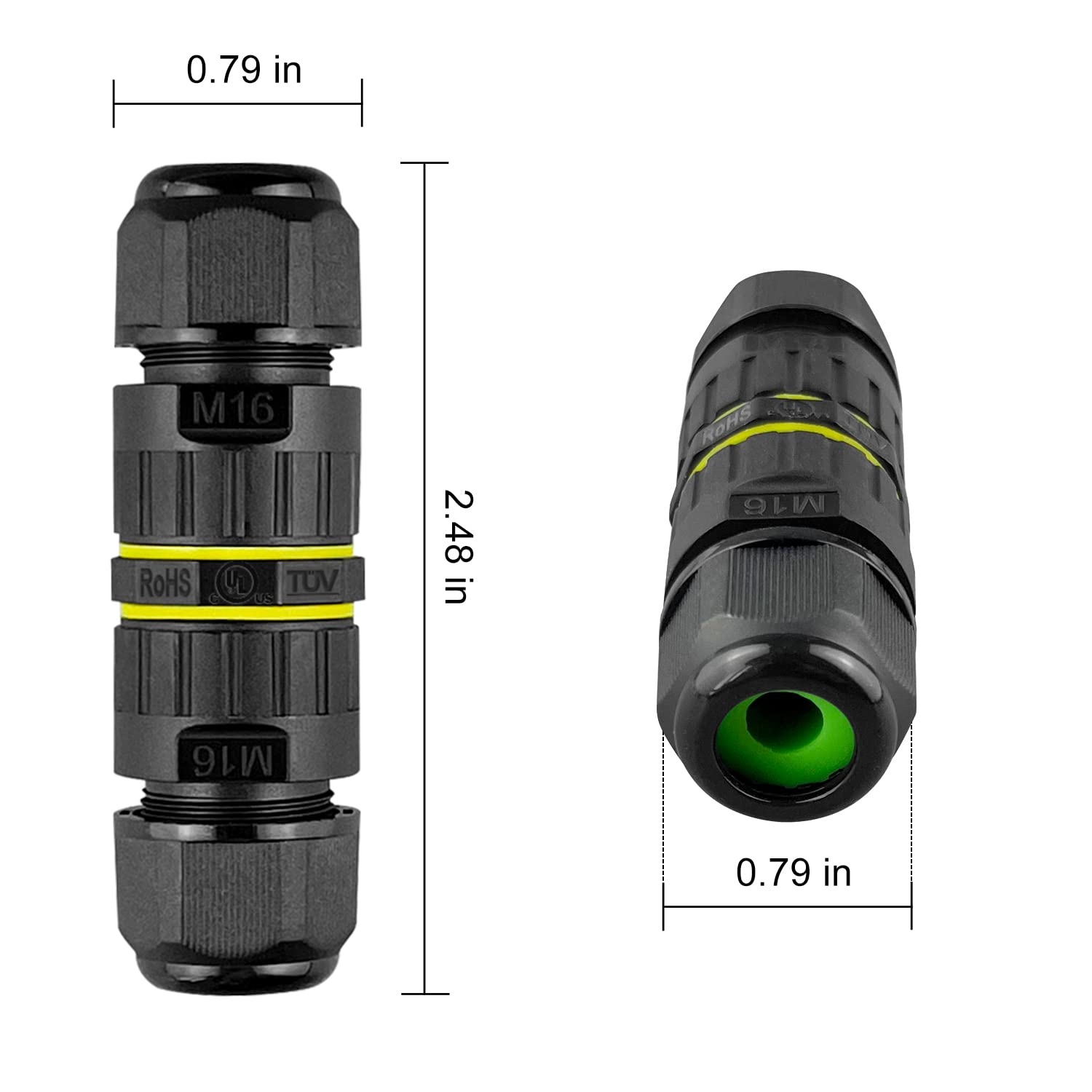 Snapklik.com : Iwillink 2 Way 3 Pin Junction Box IP68 Outdoor ...