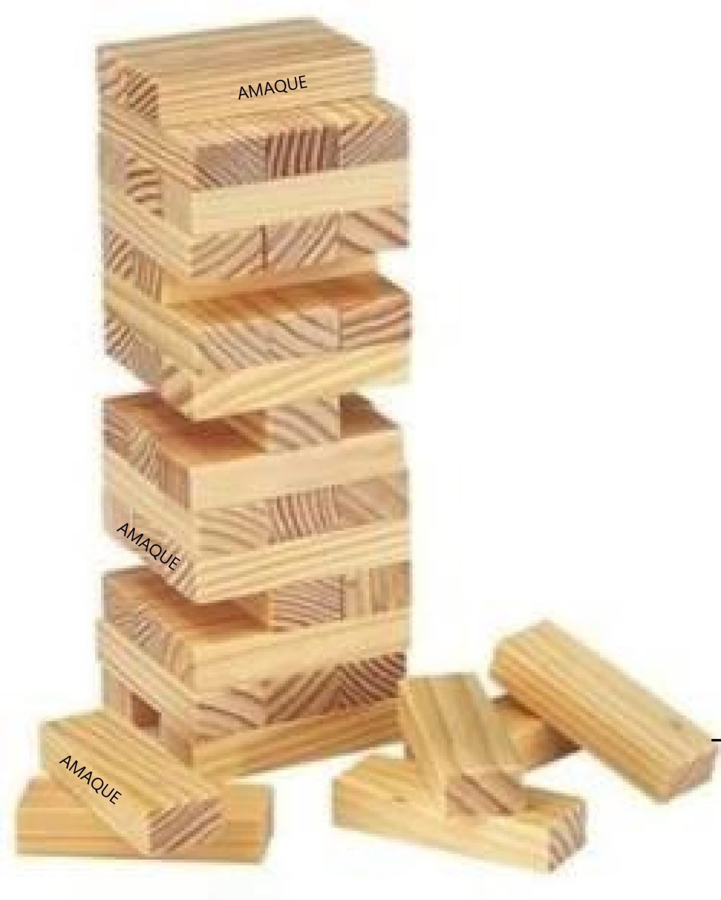 Plain Stacking Wood Block Tower Amazon.com: KEVA Structures 200 Wood