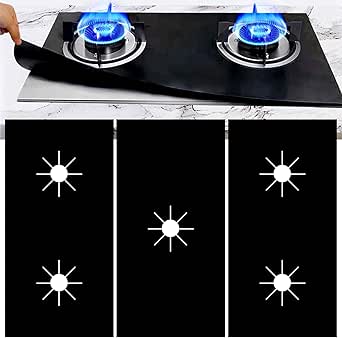 3Pcs Gas Hob Cover Hob Protector for Gas Cookers, 54 * 27cm Reusable ...