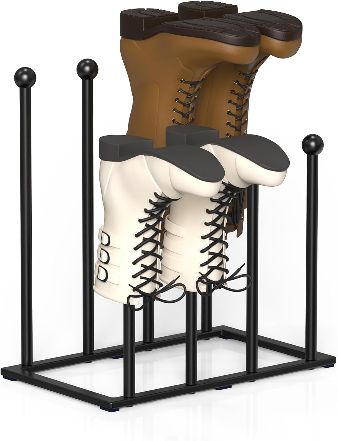 Amazon.com: Free Standing Shoe Racks Shoe Storage Fit for 4 Pairs Boots ...