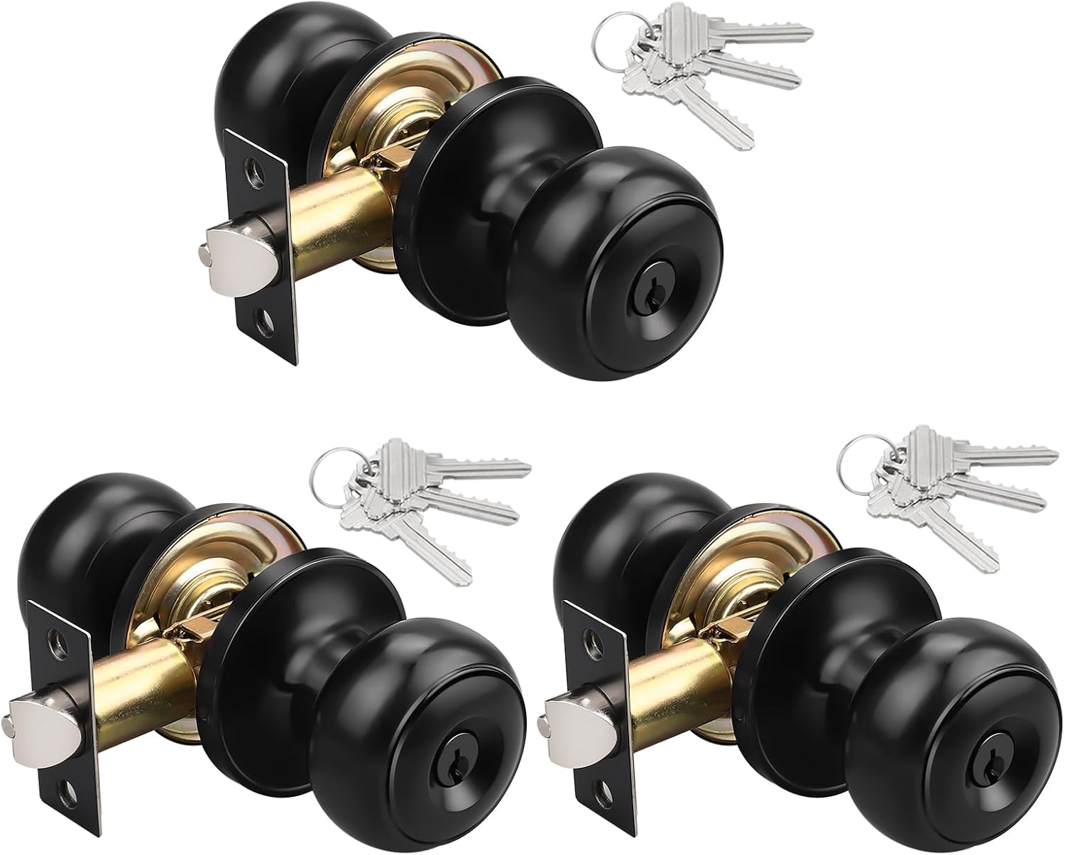 Keyed Entry Door Knobs with Same Keys, Modern Door Knob Keyed Alike ...