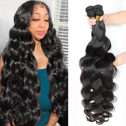 Amazon.com : Beaufox Human Hair Body Wave 4 Bundles 16 18 20 22 Inch ...