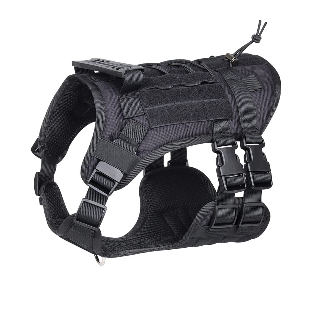 FEimaX Tactical Dog Harness No Pull Adjustable Pet Harness, Military ...