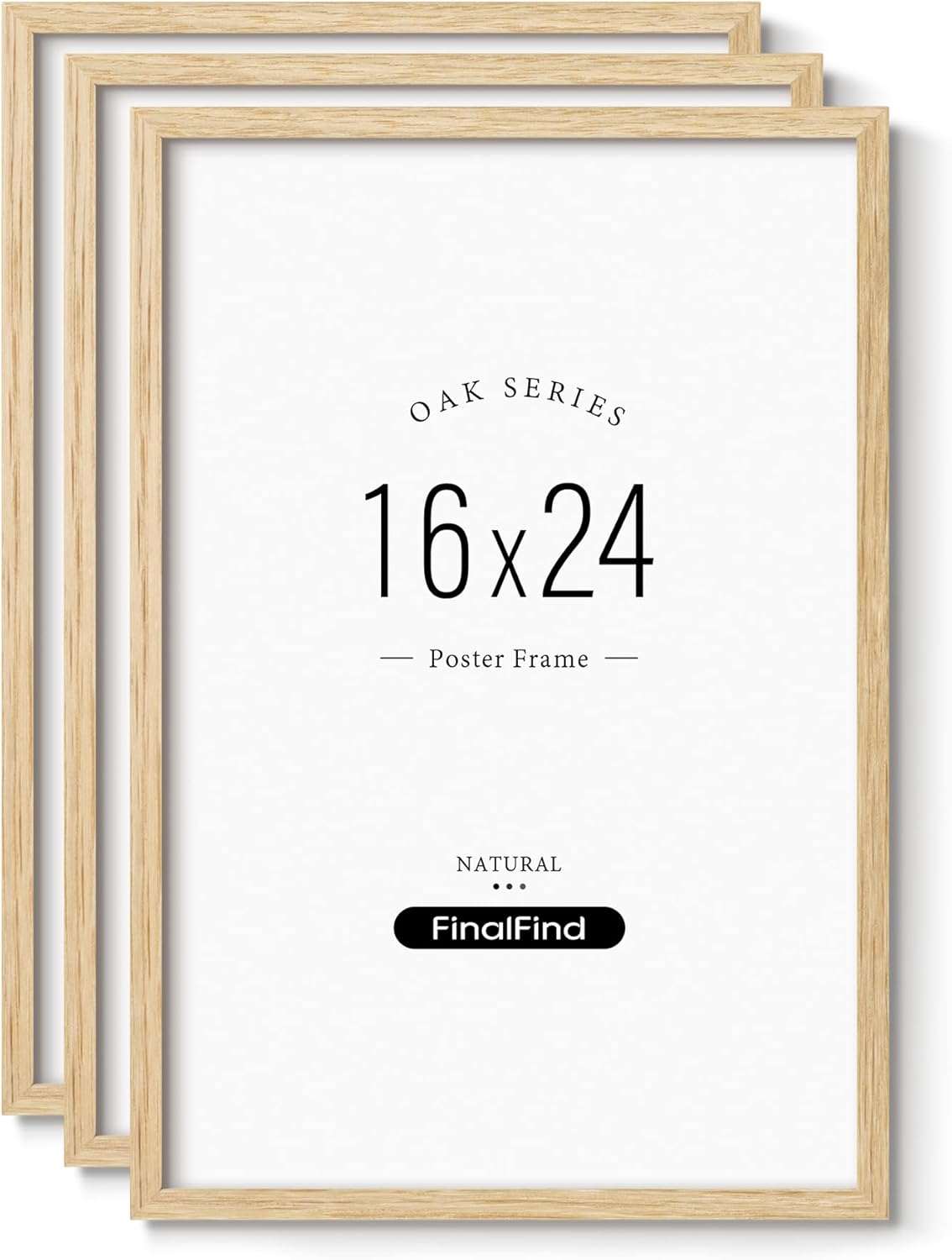 Amazon.com - FinalFind Minimalist 16x24 Frame Set of 3, Natural Solid ...