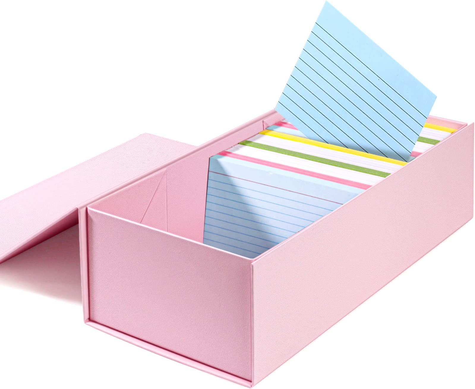 Amazon.com: 3x5 Index Card Holder Pink Card File Box Organizer, Hold ...