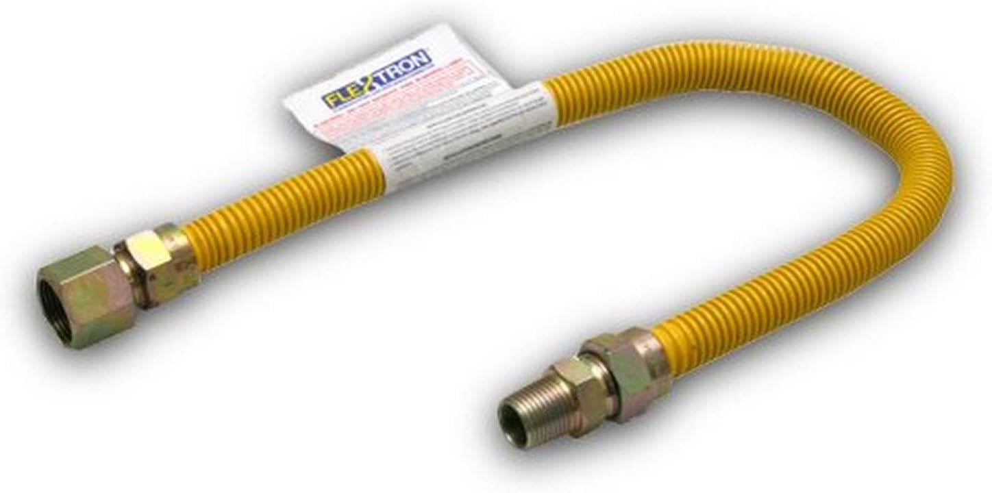 Highcraft GUHD-ZD14-72K Gas Line Hose 3/8'' O.D. x 72'' Length with 0. ...