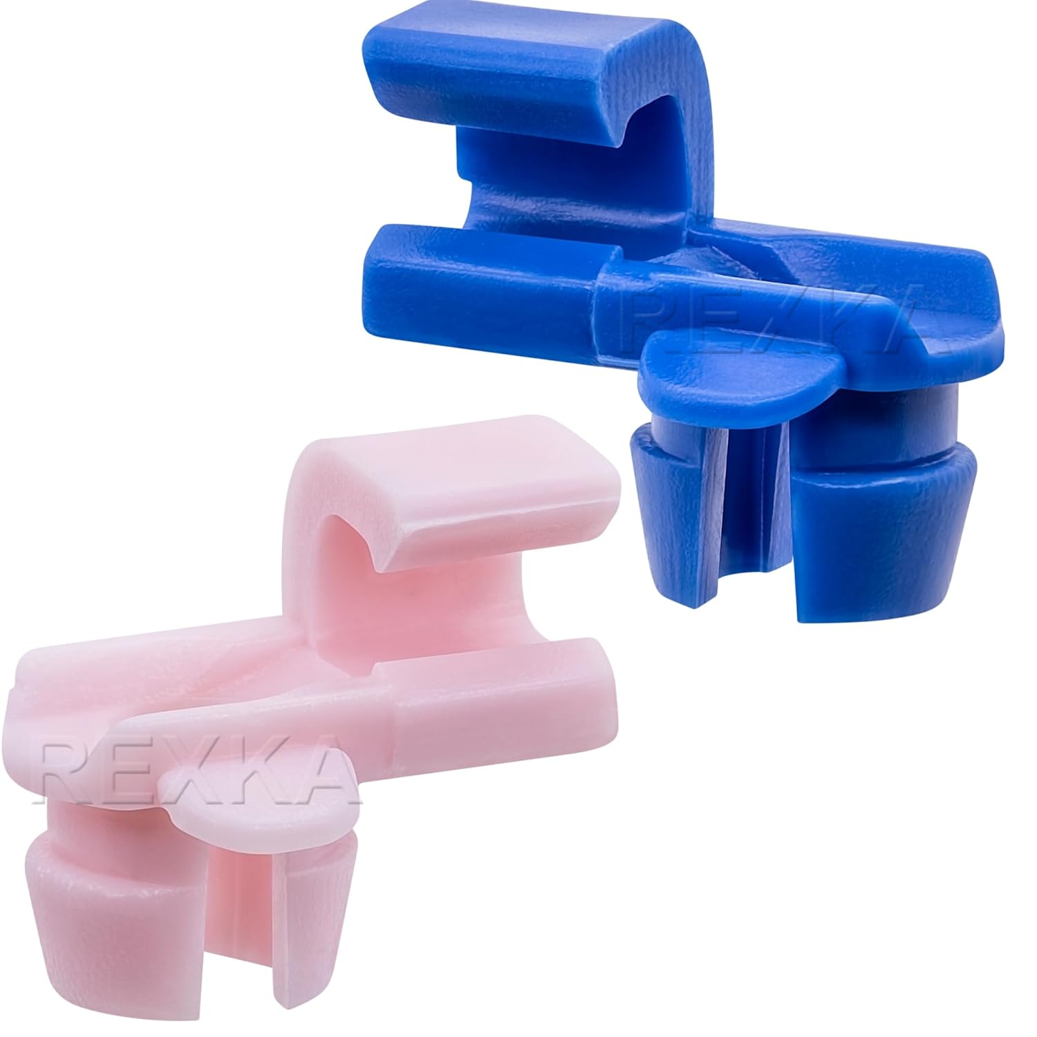 Amazon.com: Rexka 10 Sets Door Handle Lock End Rod Clips Left Blue ...