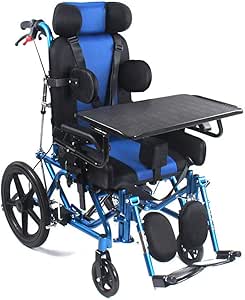 Amazon.com: Wheelchair Child Adult Fully Lying Aluminum Alloy, Stroke Hemiplegia Middleaged and ...