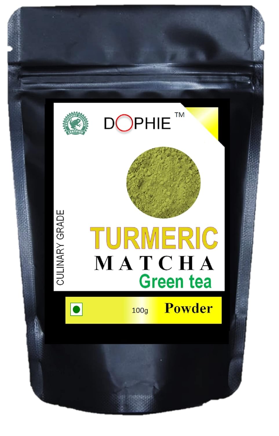 Matcha Green Tea Powder with Turmeric 100g [PACK-1] Culinary Grade ...