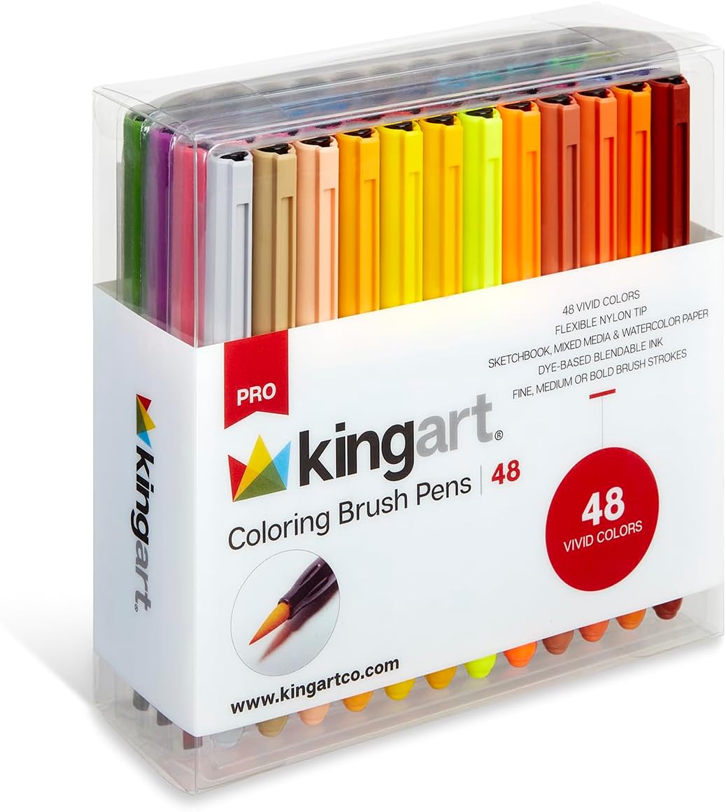 Amazon.com: ARTEZA Real Brush Pens, 96 Watercolor Pens, Drawing Markers ...