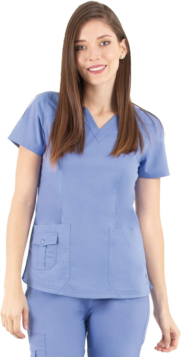LifeThreads Ergo 2.0 Antimicrobial Scallop Neckline Top – Medical Scrub ...