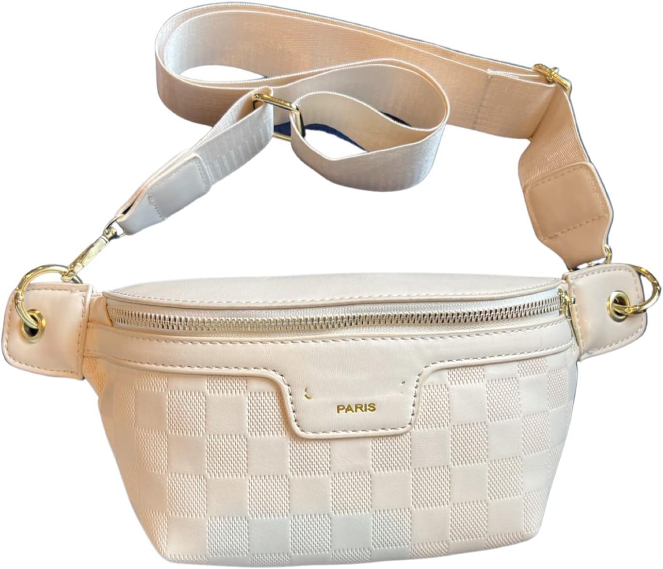 Amazon.com | Faux leather fanny pack cross body with gold hardware ...
