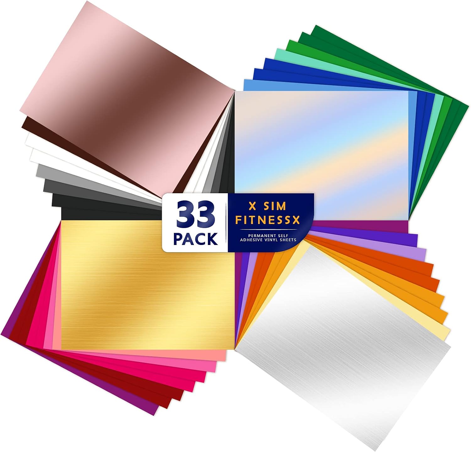 Permanent Adhesive Backed Vinyl Sheets Set,Vinyl Sheets12 x 8inchs,21 ...