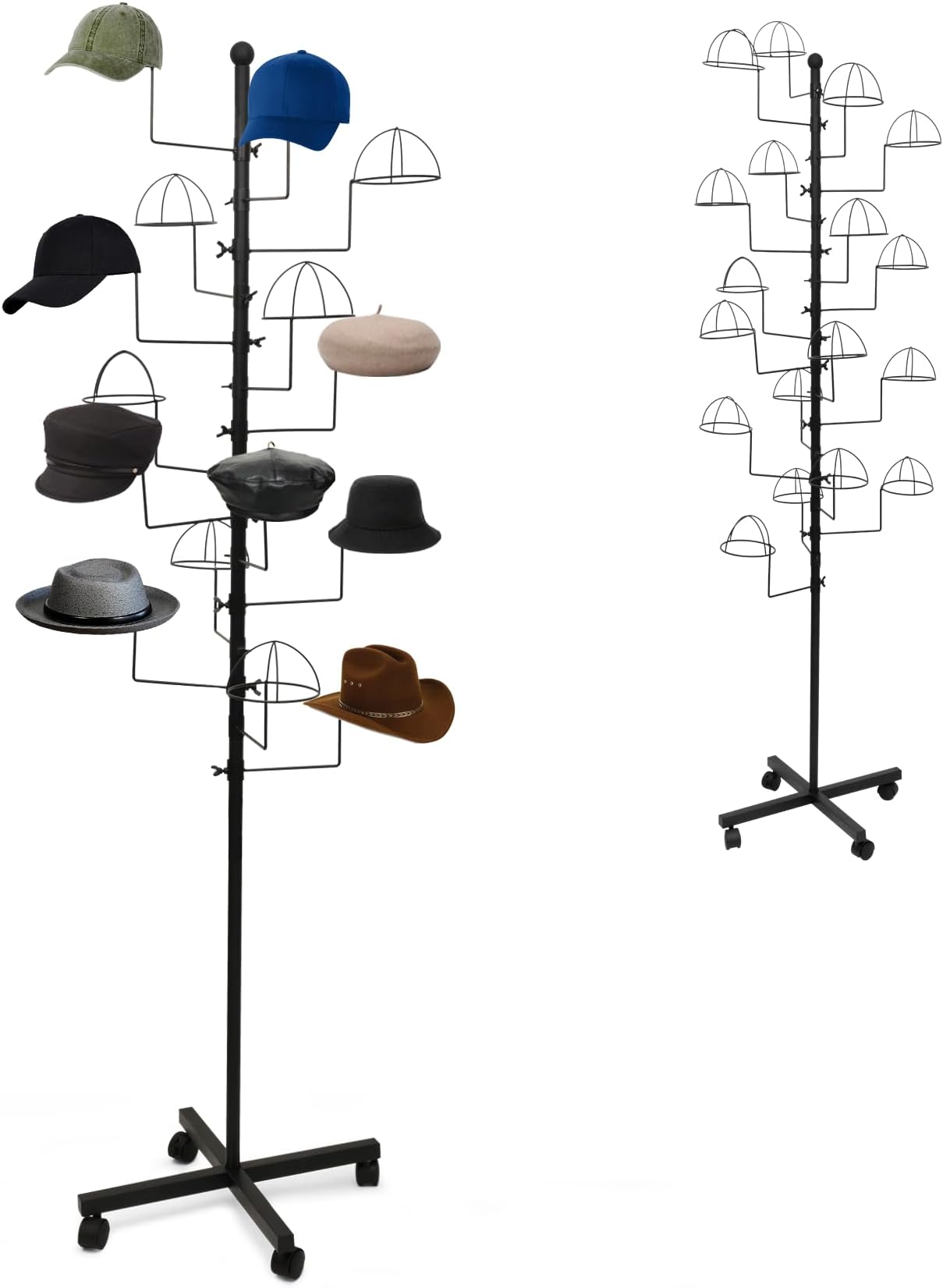 Amazon.com: LOYALHEARTDY Hats Stand Display, Adjustable Iron Hat Rack ...