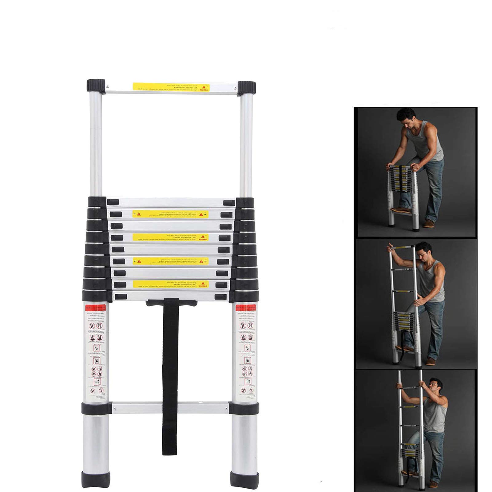 Aluminum Telescopic Extension Folding Lightweight Ladder (10.5 Ft/3 ...