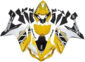 Amazon.com: MC Yellow White Black Fairing Fit for Yamaha 2007 2008 YZF ...