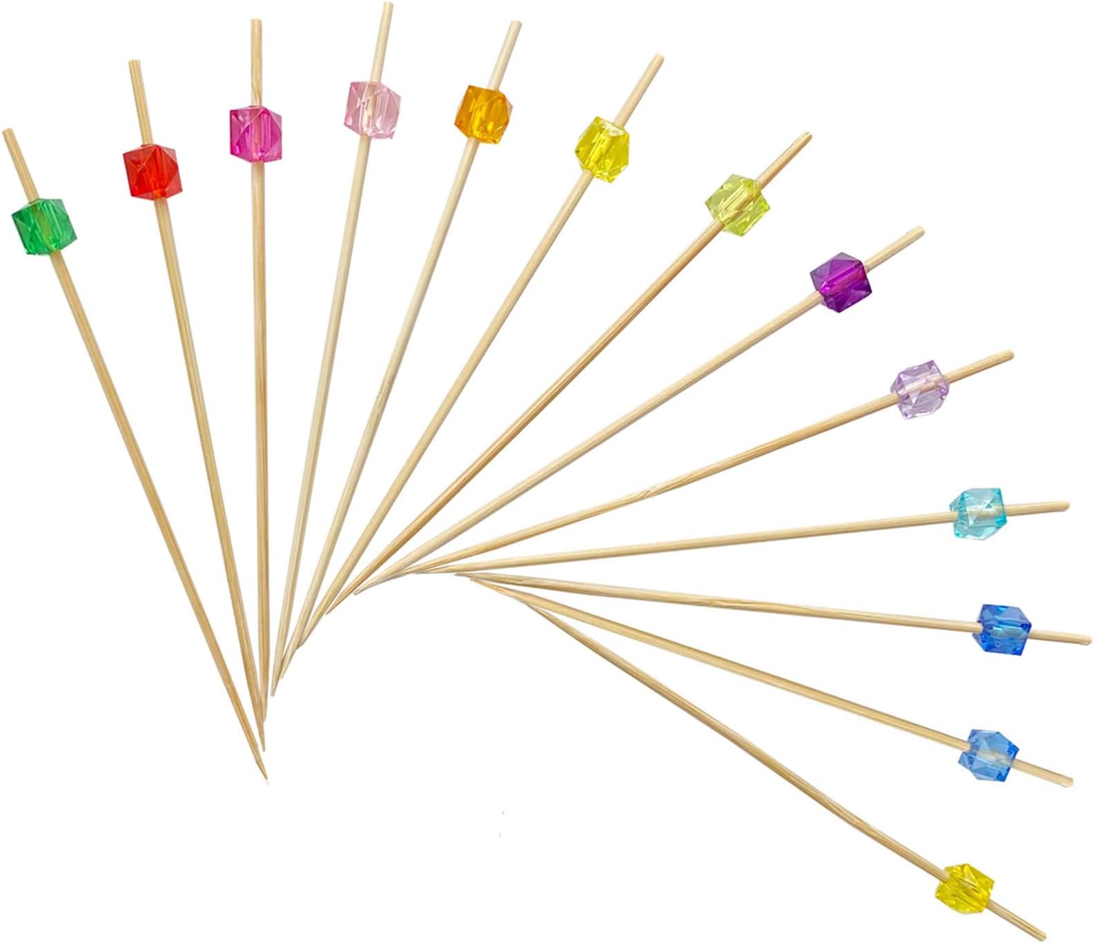 Amazon.com | SULOLI Cocktail Picks, 100PCS Handmade Sticks Wooden ...