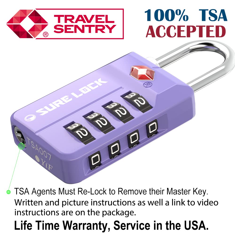Snapklik.com : TSA Approved Travel Luggage Locks, Open Alert ...