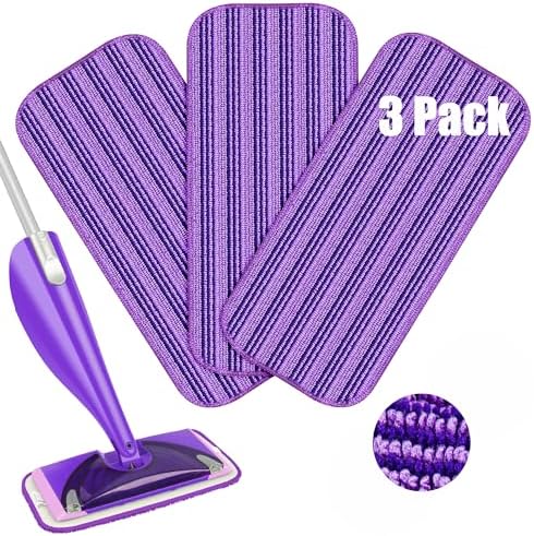 Amazon.com: 4 Pack Reusable Mop Pads Compatible for Swiffer WetJet Mops ...