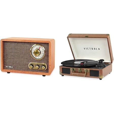 Amazon.com: Victrola Retro Wood Bluetooth FM/AM Radio with Rotary Dial ...