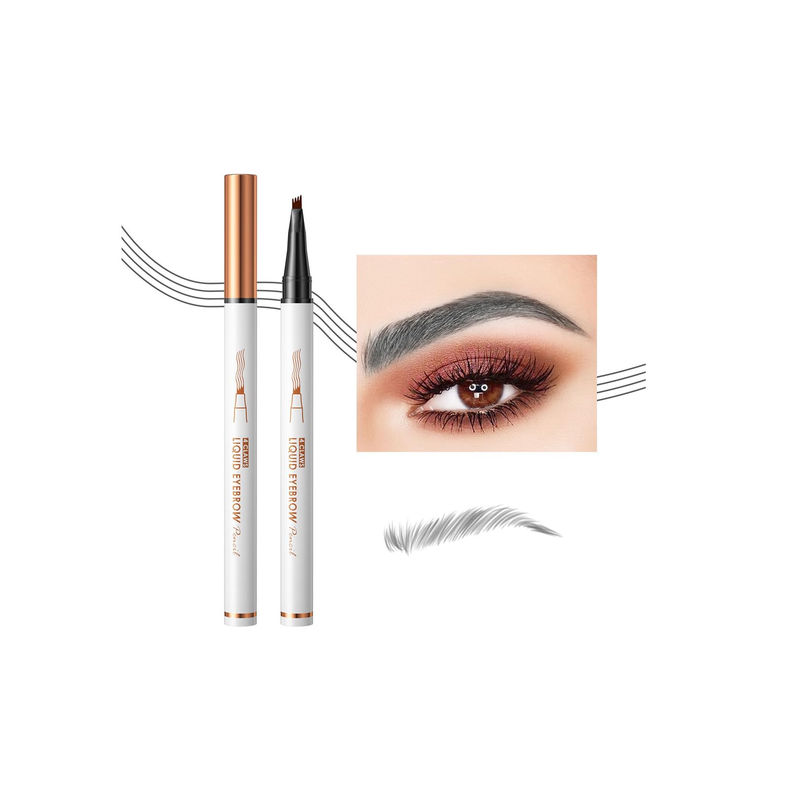 Amazon.com : Eyebrow Pencil with a Micro-Fork Tip Applicator Creates ...