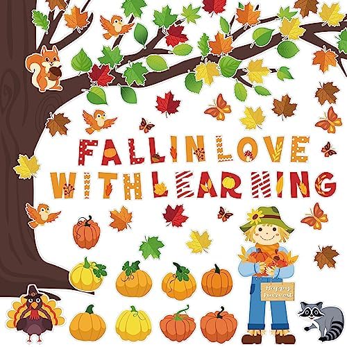 Amazon.com : Maitys 124 Pcs Thanksgiving Classroom Bulletin Board ...