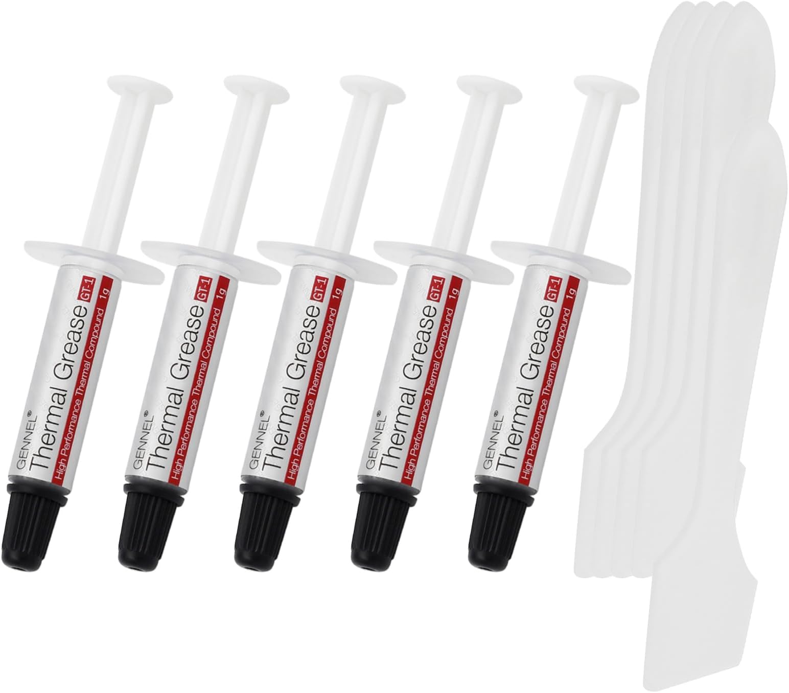 Amazon.com: GENNEL 5-Pack GT-1 Silver CPU Thermal Paste (1g*5), High ...