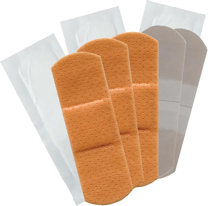 Amazon.com: 200 Sheer Plastic Flexible Adhesive Bandages with Non-Stick ...