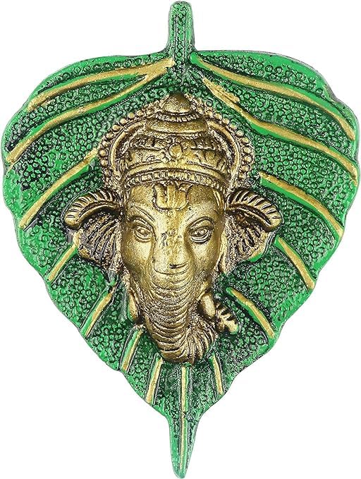 Buy SATVIK Metal Pan Patta Ganesh Decorative Wall Hanging Showpiece ...