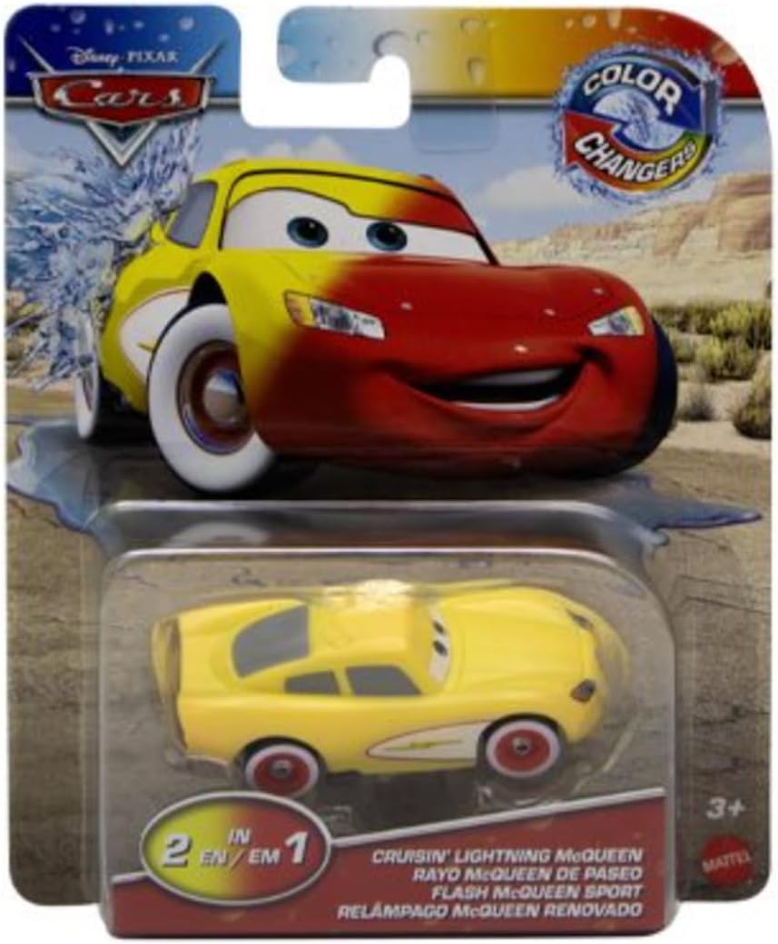 Mattel Disney Cars Color Changer Cruisin McQueen Yellow/Red (Red and ...
