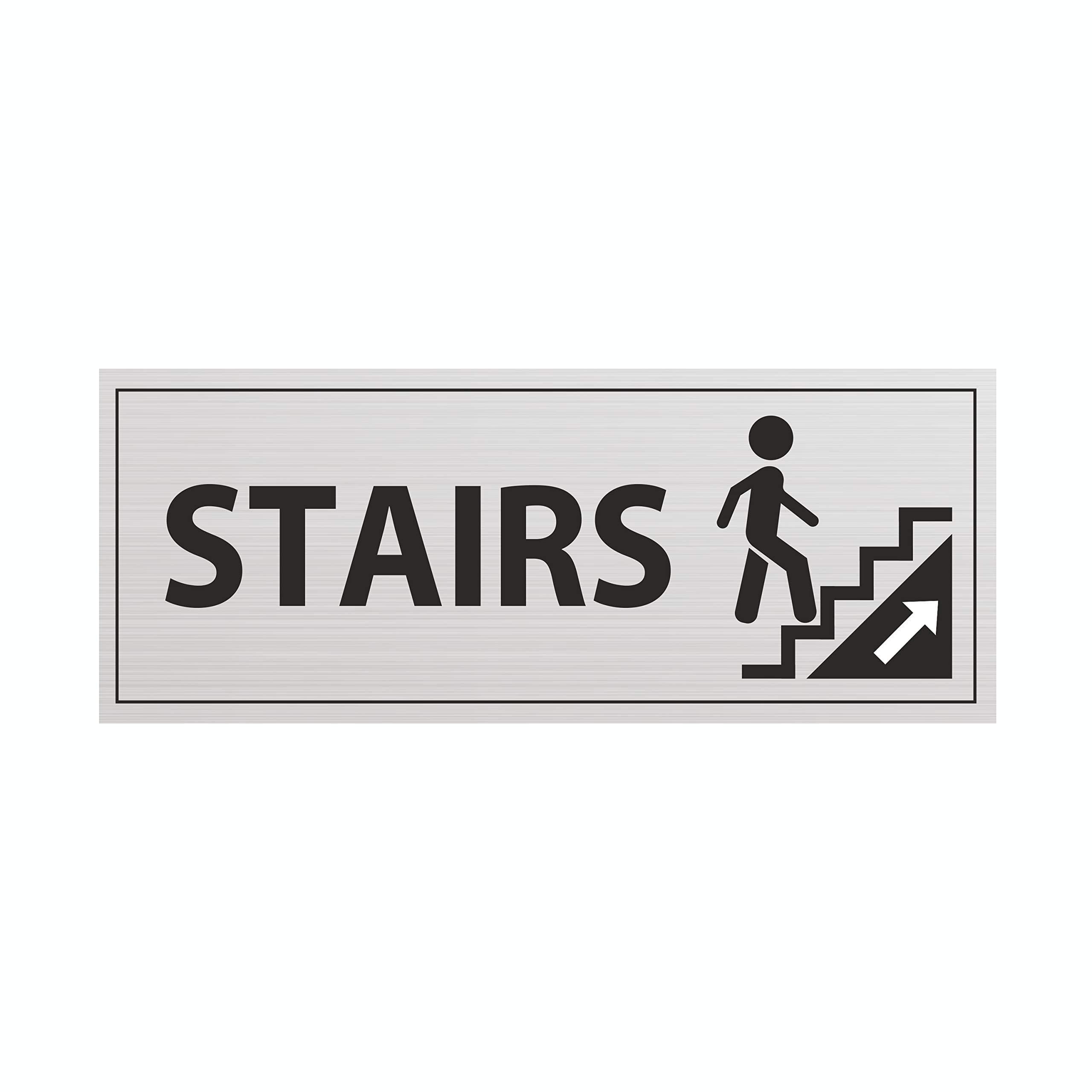 Anne Print Solutions® Stairs Steel Self Adhesive Metal Safety Sign ...